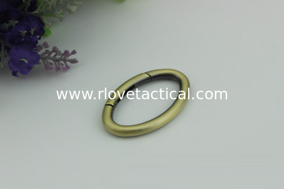 Good Quality Alloy 38 MM Hanging Brush Anti Brass Color Metal O Spring Gate Round Ring