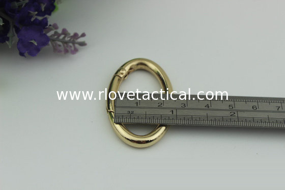 Good Quality Alloy 38 MM Hanging Brush Anti Brass Color Metal O Spring Gate Round Ring