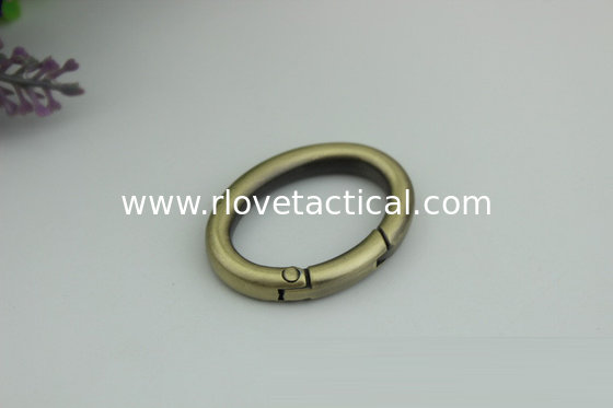 Fashion Strong Zinc Alloy Purse Making Hardware Spring Opening O Rings 29MM For Strap