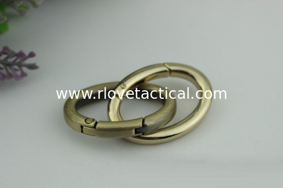 Fashion Strong Zinc Alloy Purse Making Hardware Spring Opening O Rings 29MM For Strap