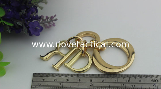 Bag hardware accessories metal jewelry pendants gold & gunmetal small letters hanging charm