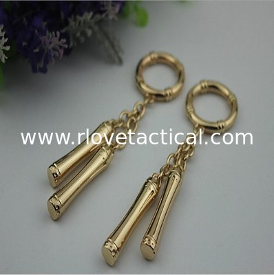 Handbag accessories decorative hardware light gold metal hanging charm for straps