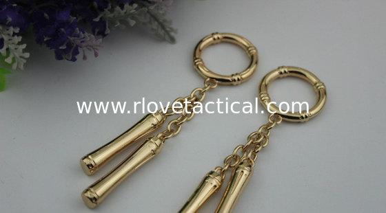 Handbag accessories decorative hardware light gold metal hanging charm for straps