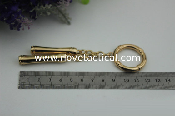 Handbag accessories decorative hardware light gold metal hanging charm for straps