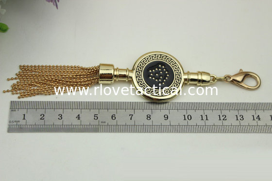 Novelty DIY high-grade bag hardware accessories light gold drip glue hanging charm with tassel