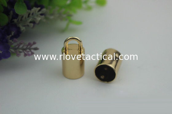 Wholesale fashion 14mm light gold zinc alloy bag hardware metal caps for tassel