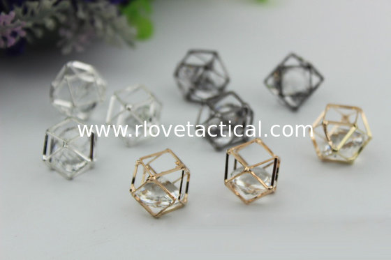 Handmade DIY metal zinc alloy gold nickel 17mm rhombus type diamond ball pendant