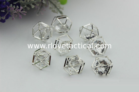 Handmade DIY metal zinc alloy gold nickel 17mm rhombus type diamond ball pendant