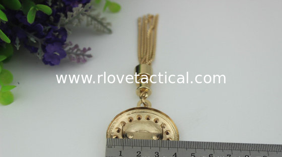 Luggage hardware accessories 40mm zinc alloy metal jewelry tassel pendant with drip glue