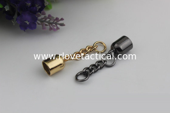 Customized Metal 9MM Mini Zinc Alloy Gold & Gunmetal Color Tassel Caps in Gold for bag