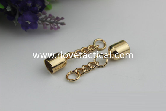 Customized Metal 9MM Mini Zinc Alloy Gold & Gunmetal Color Tassel Caps in Gold for bag