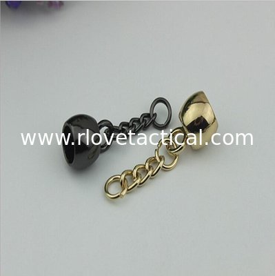 India style zinc alloy handbag hardware custom light gold 10 mm metal tassel cap