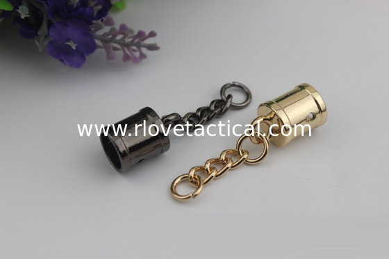 2018 Fashion light gold metal bead rope end cap metal caps for tassel bag accessory