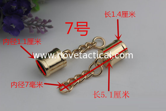 2018 Fashion light gold metal bead rope end cap metal caps for tassel bag accessory