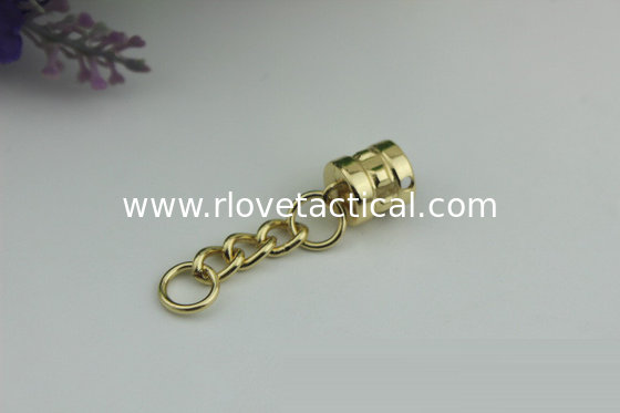 Latest bell design light gold tassel cord end metal head caps for handbag