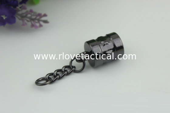 New design 13 mm width zinc alloy jewelry suede big bulk leather key tassel metal cap for women