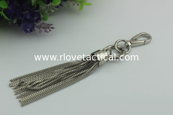 Hot sale custom gold nickel gunmetal color metal tassels cap with spring hooks