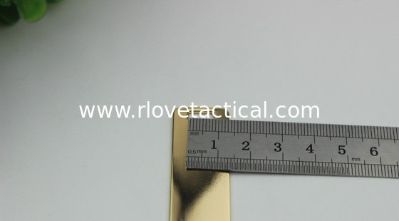 Super quality custom handbag hardware gold 70 mm length rectangle shape metal logo plate without letters