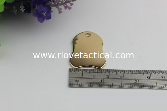 Handbag 35*27 mm light gold zinc alloy metal logo label tags with nickel free