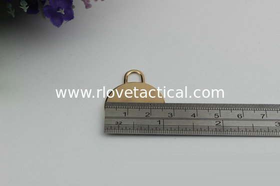 Excellent quality zinc alloy light gold small flat round shape metal label plate for handbag