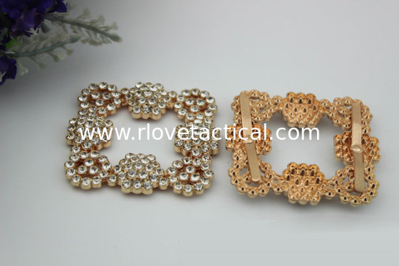Exquisite workmanship fashion shoes accessories gold metal square buckles 45 mm