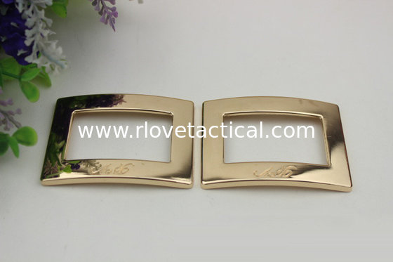 Customer's custom simple nickel gold metal square buckle for shoes accessories