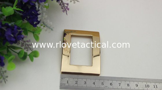 Customer's custom simple nickel gold metal square buckle for shoes accessories