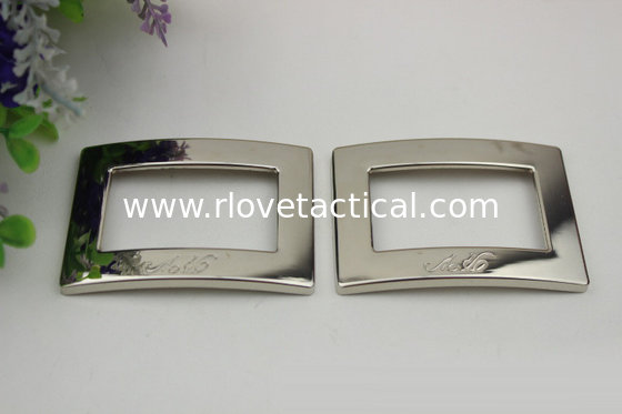 Customer's custom simple nickel gold metal square buckle for shoes accessories