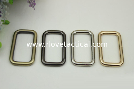Bag Iron Wire Smooth Shiny Gunmetal 38 MM Square Buckle Ring with Hanging Plating