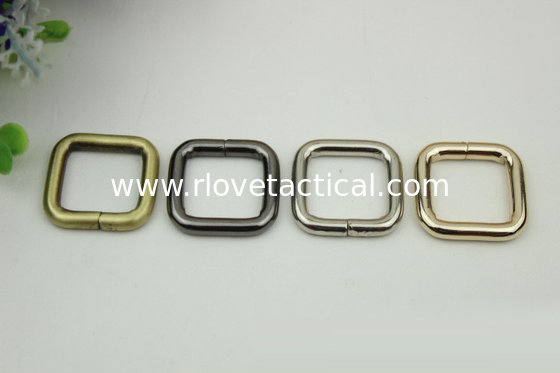 Iron material nickel metal hardware 20 mm square ring buckle for bag