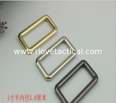 Wholesale manufacturing zinc alloy 11/2 inch gold metal square o ring for handbag hardware and fitting