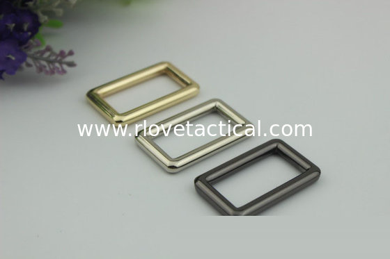 Wholesale bag hardware 32 mm gold zinc alloy metal adjustable square buckle for bag