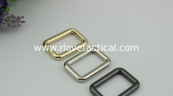 Wholesale supplies handbag hardware 26 mm metal square gold messenger buckle