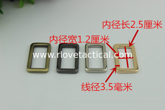 Wholesale Factory Made Thickness 3.5 MM Zinc Alloy Metal Square Buckle For Handbag
