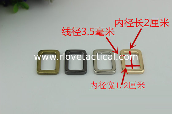 Wholesale Factory Made Thickness 3.5 MM Zinc Alloy Metal Square Buckle For Handbag