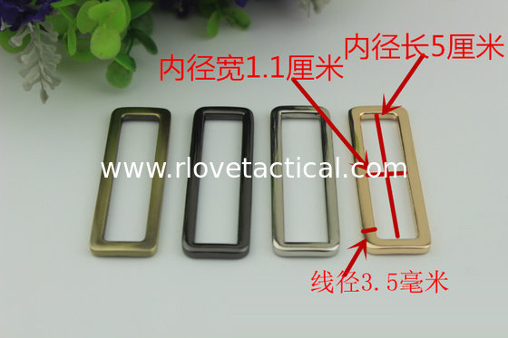 Wholesale Factory Made Thickness 3.5 MM Zinc Alloy Metal Square Buckle For Handbag