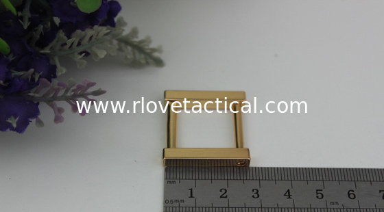Fancy gold can detachable 19 mm metal rectangle square buckles for handbag