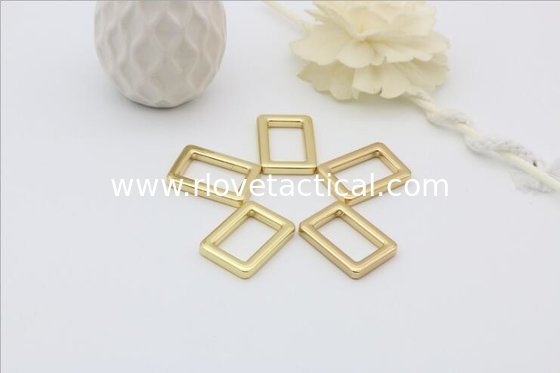 21 MM shiny gold metal bag adjustable square ring buckle for handbag strap
