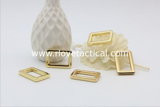 21 MM shiny gold metal bag adjustable square ring buckle for handbag strap