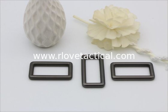 High End Handbag Hardware Gunmetal Color 38 MM Zinc Alloy Square Ring Buckle