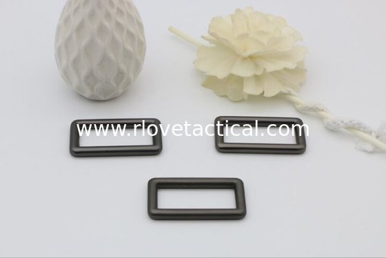 High End Handbag Hardware Gunmetal Color 38 MM Zinc Alloy Square Ring Buckle