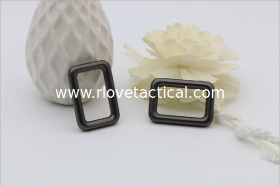 Handmade polishing 1 inch gunmetal color metal square bag buckle for straps