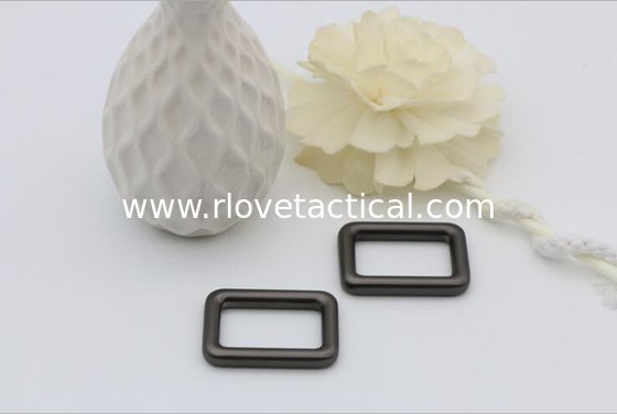 Handmade polishing 1 inch gunmetal color metal square bag buckle for straps