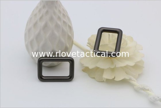 Handmade polishing 1 inch gunmetal color metal square bag buckle for straps