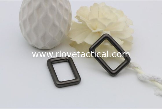 Handmade polishing 1 inch gunmetal color metal square bag buckle for straps