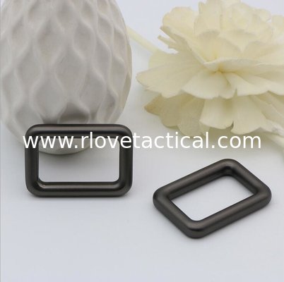 Handmade polishing 1 inch gunmetal color metal square bag buckle for straps