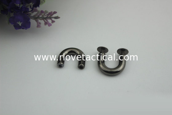Handbag accessory gunmetal color 10 mm zinc alloy metal arch bridge for purse