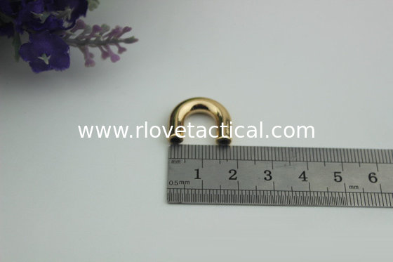 Handbag accessory gunmetal color 10 mm zinc alloy metal arch bridge for purse