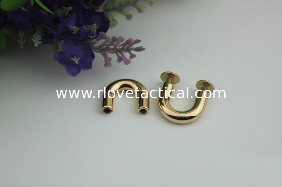Handbag accessory gunmetal color 10 mm zinc alloy metal arch bridge for purse