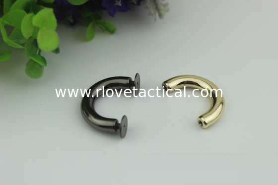 Customized 3 size of 10 mm/15 mm/20 mm zinc alloy light gold metal bag arch bridge made in China